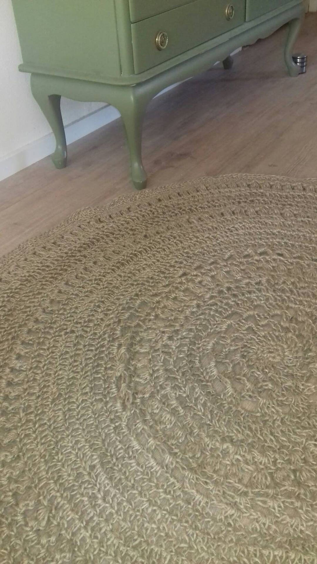 Round Rug, Crocheted Round Rug, Jute Rope Rug, Natural Rug - Etsy