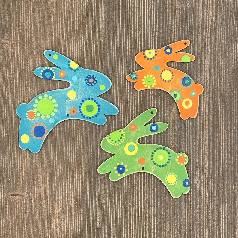 3 Different FUNNY BUNNIES Shapes, DIY Jumping Bunny Decoration, Laser ...