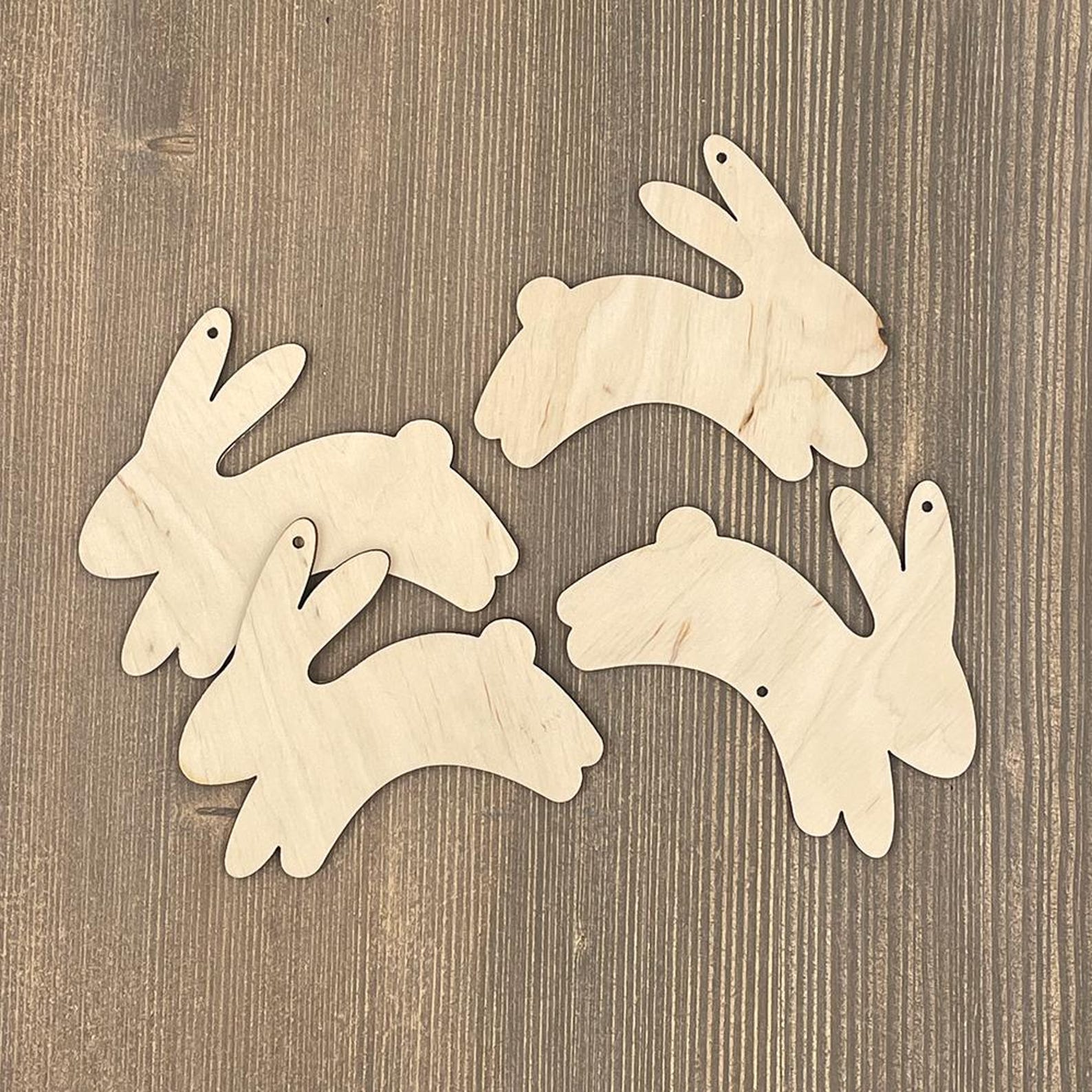 3 Different FUNNY BUNNIES Shapes, DIY Jumping Bunny Decoration, Laser ...