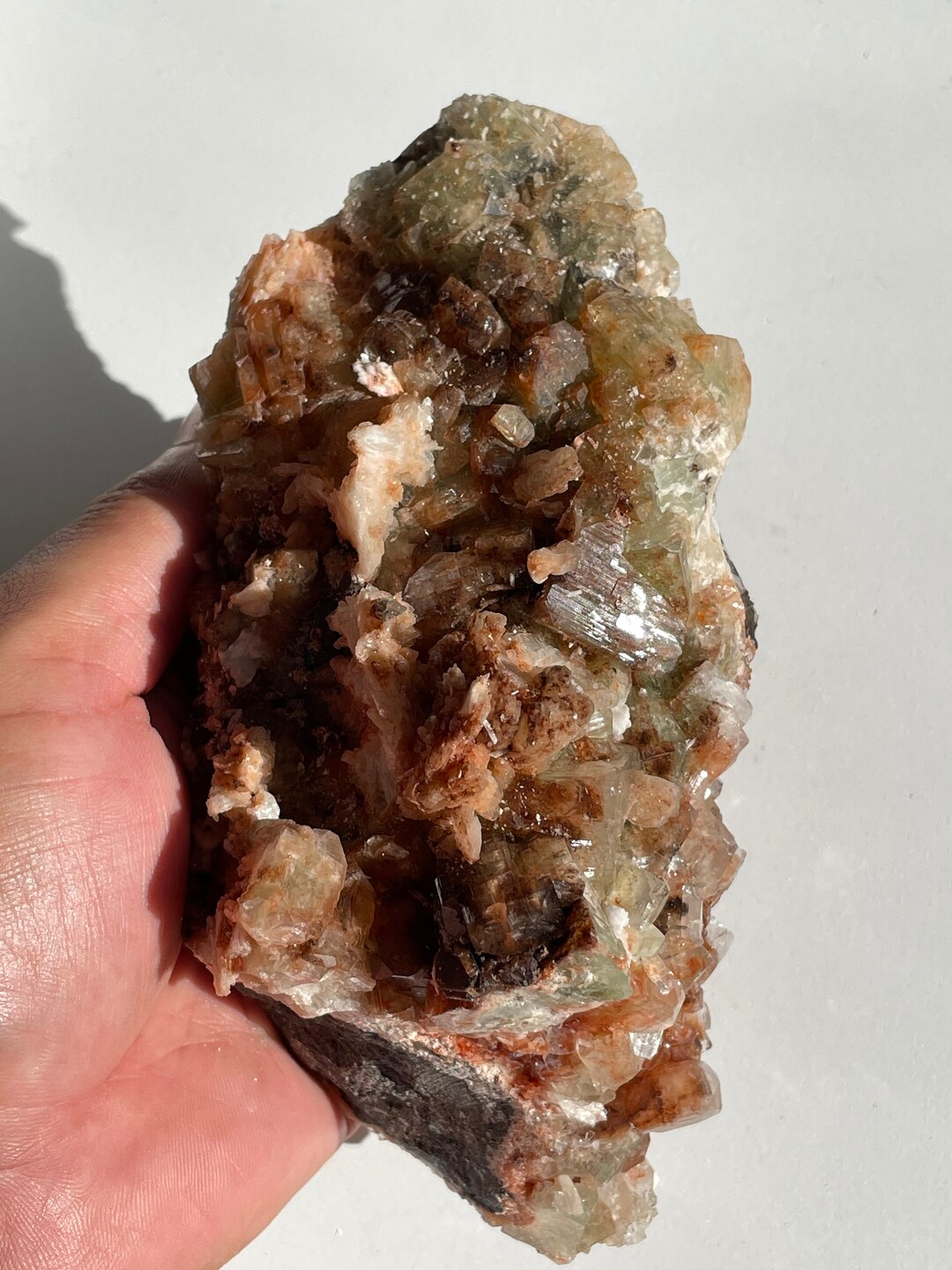 Green and Red Apophyllite Cluster Crystal AP348 - Etsy