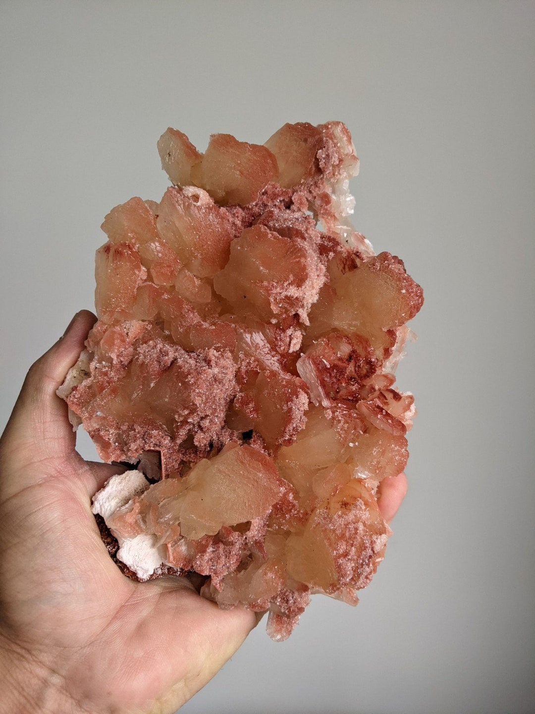 Red Stilbite Cluster Crystal Rare AP162 - Etsy