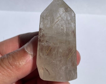 Home & Living Golden Rutile Quartz Tower Small Natural T467 Rocks ...