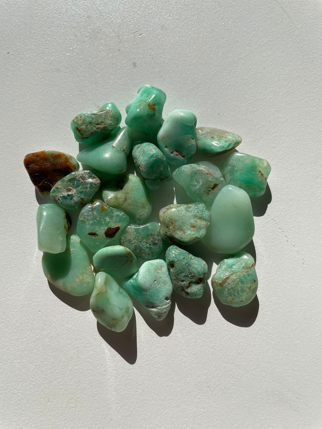 Chrysoprase Tumbled Stone Crystal/ Mineral X 1 (20-25mm) - Etsy