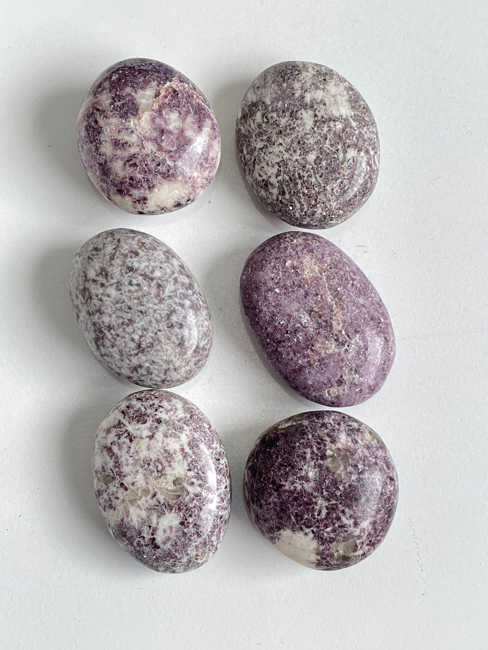 Lepidolite Palm Stone M PS005 X 1 - Etsy Singapore
