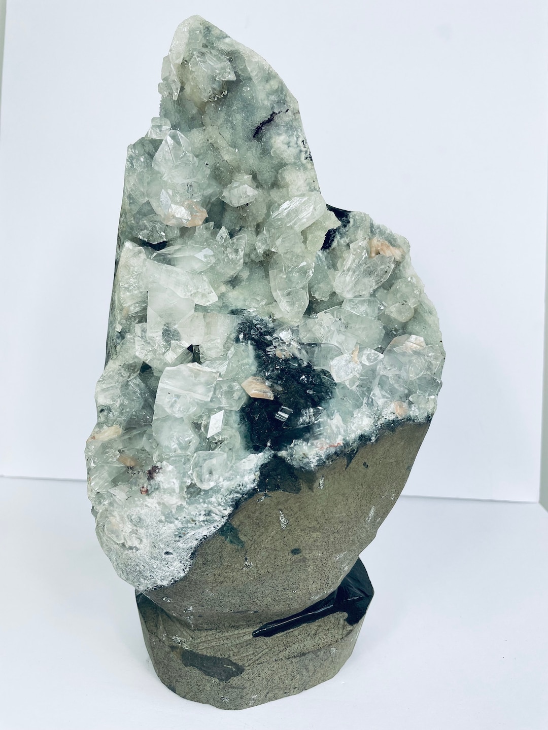 Apophyllite Geode Free Standing Cluster AP047. - Etsy