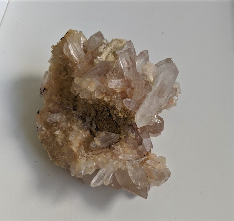 Pink Himalayan Quartz With Chlorite Inclusion Cluster Natural - Etsy