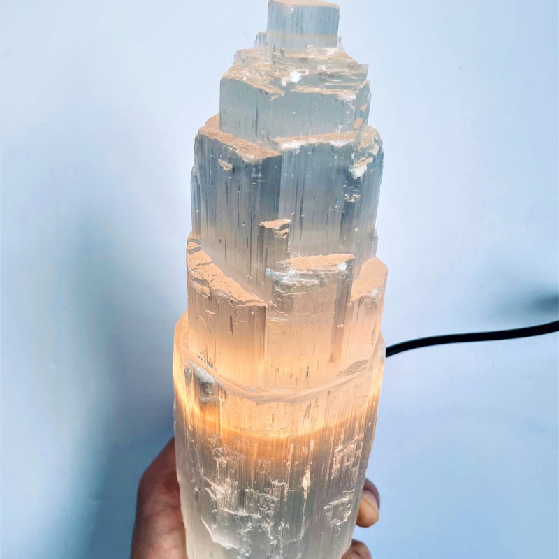 Selenite Lamp - Etsy
