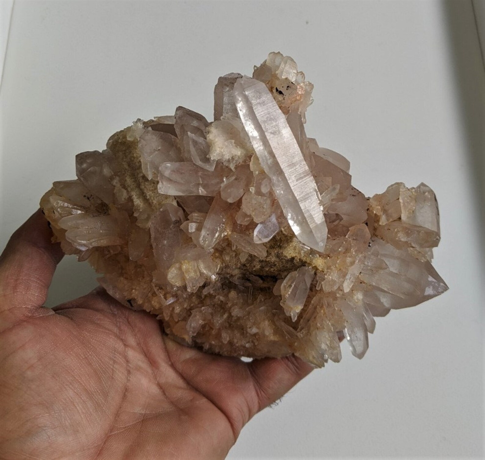Pink Himalayan Quartz With Chlorite Inclusion Cluster Natural - Etsy