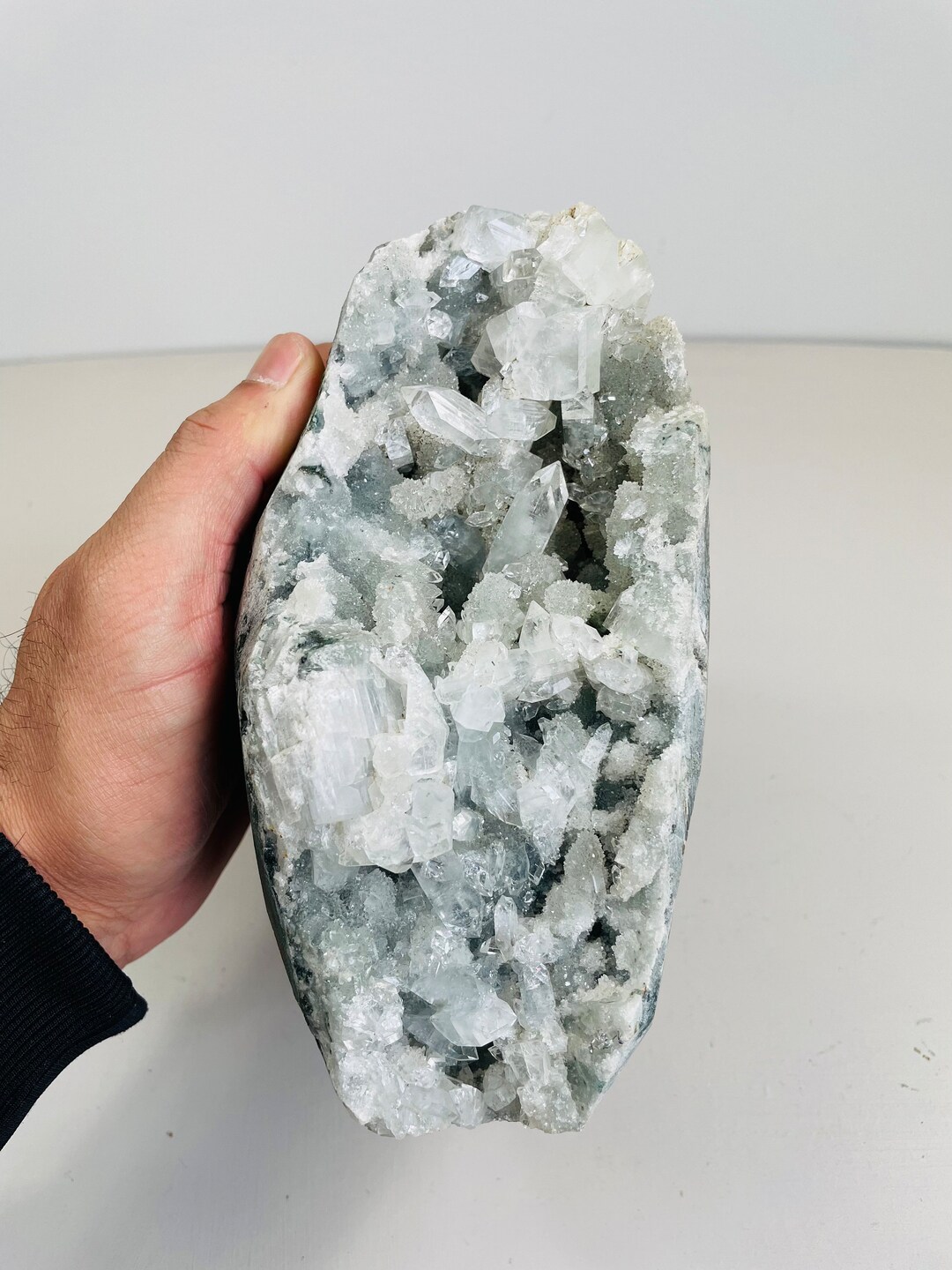 Apophyllite Geode Free Standing Cluster Ap319a - Etsy