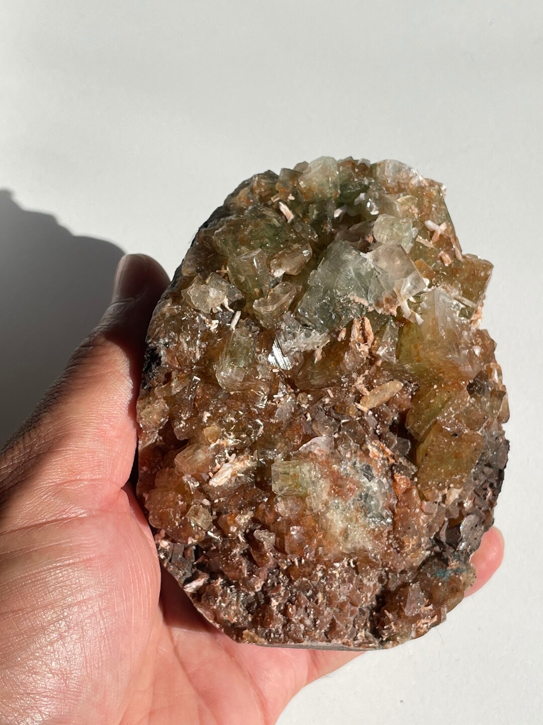 Green and Red Apophyllite Cluster Crystal AP345 - Etsy