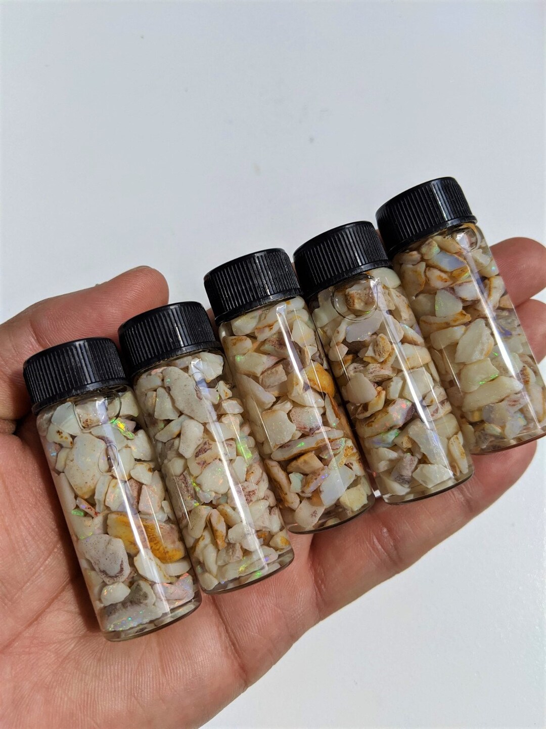 Natural Opal in Tube 100 Opals in Each Tube Coober Pedy Australia M101 ...