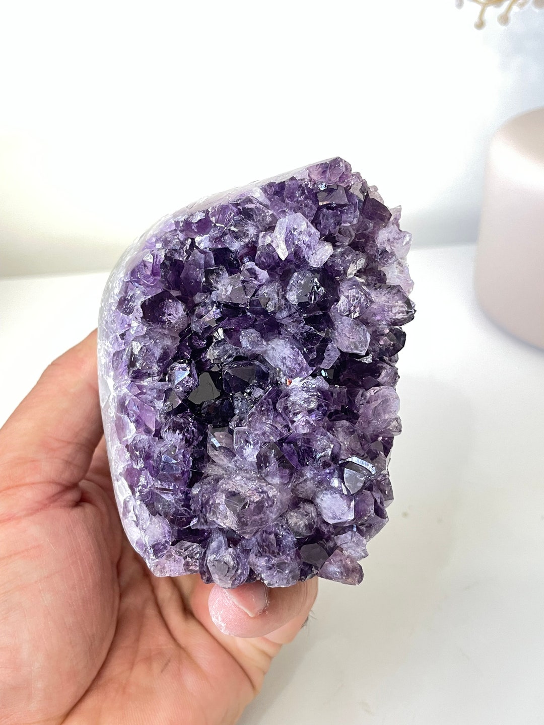 Amethyst Cut Base Polished Edge Crystal A289 - Etsy