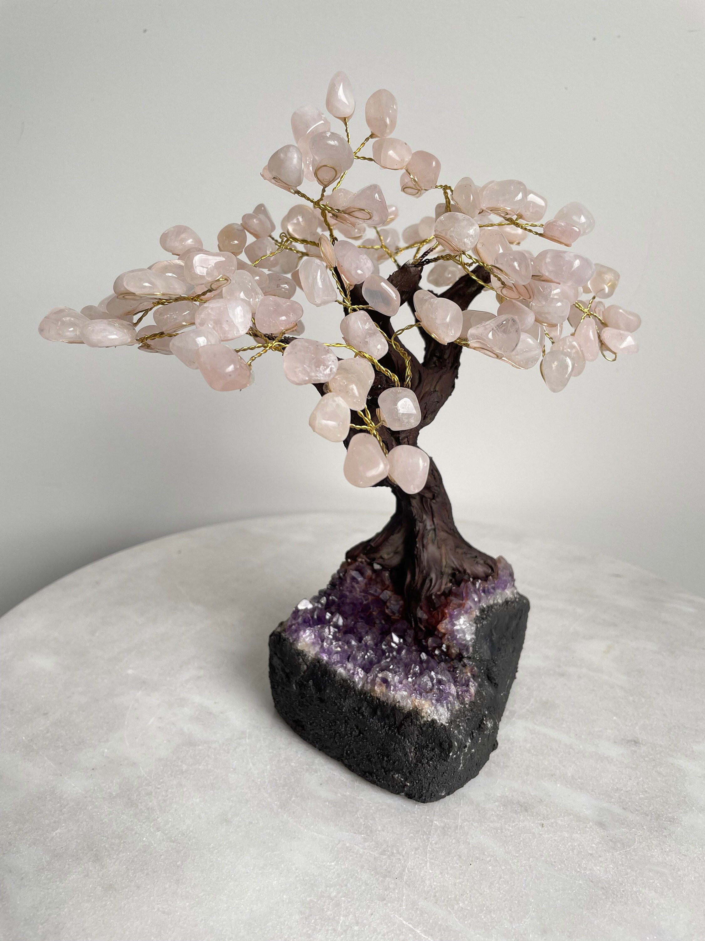 Rose Quartz Gem Tree/crystal Tree L 24 Branches 120 - Etsy Australia