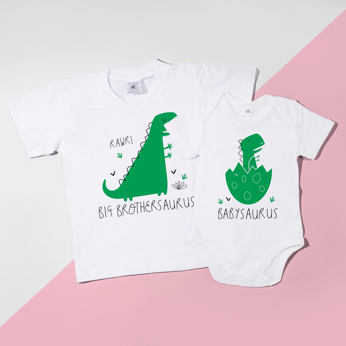 Big Brothersaurus & Babysaurus Set Big Brother Little Sister - Etsy UK