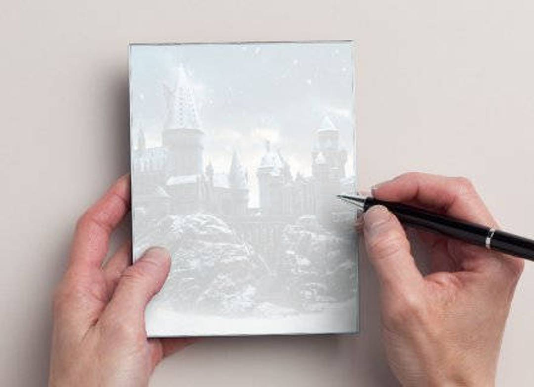 Notepad Castle Snow Winter - Etsy