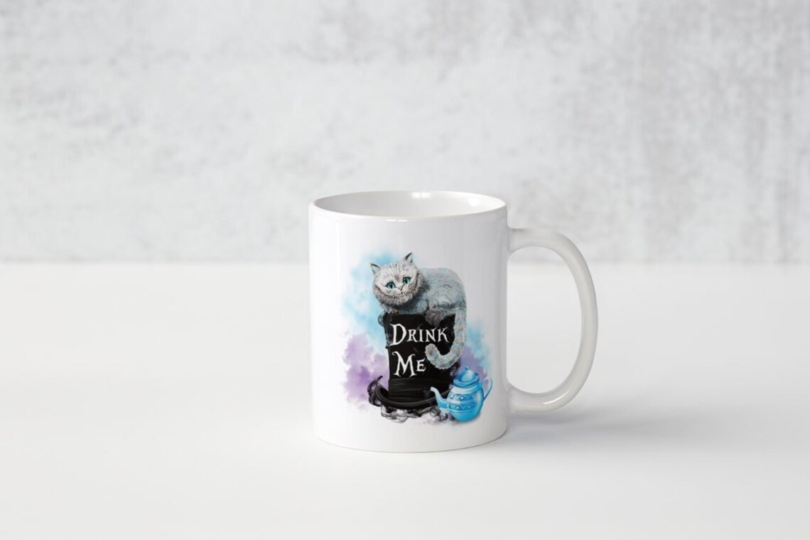 Cheshire Cat alice in Wonderland Mug - Etsy