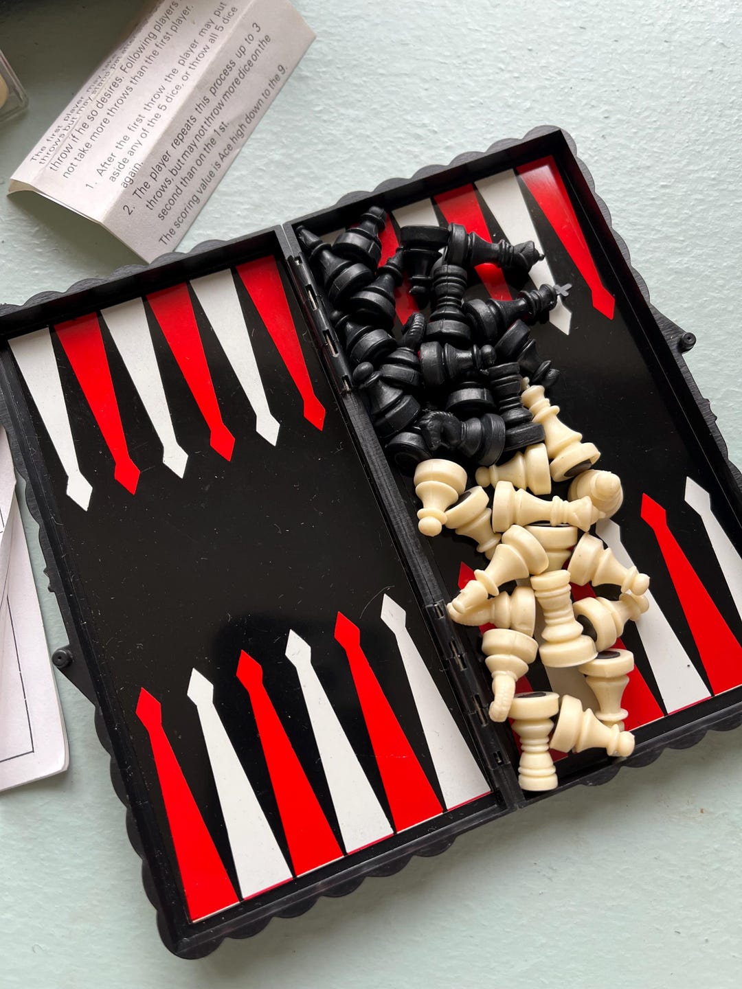 Vintage Chess Set/magnetic Chess Set in Case/poker Dice/magnetic Mini ...