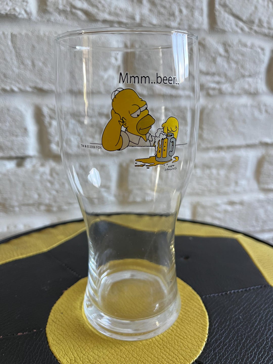 Homer Simpson Pint Glass - Clear Printed Beer Glass - Etsy