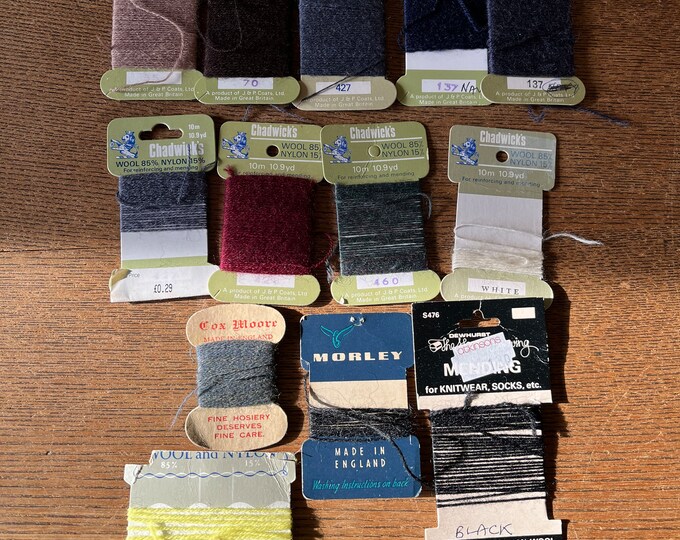 Bundle of Chadwick's and Other Mending Wool Threads/darning Threads ...