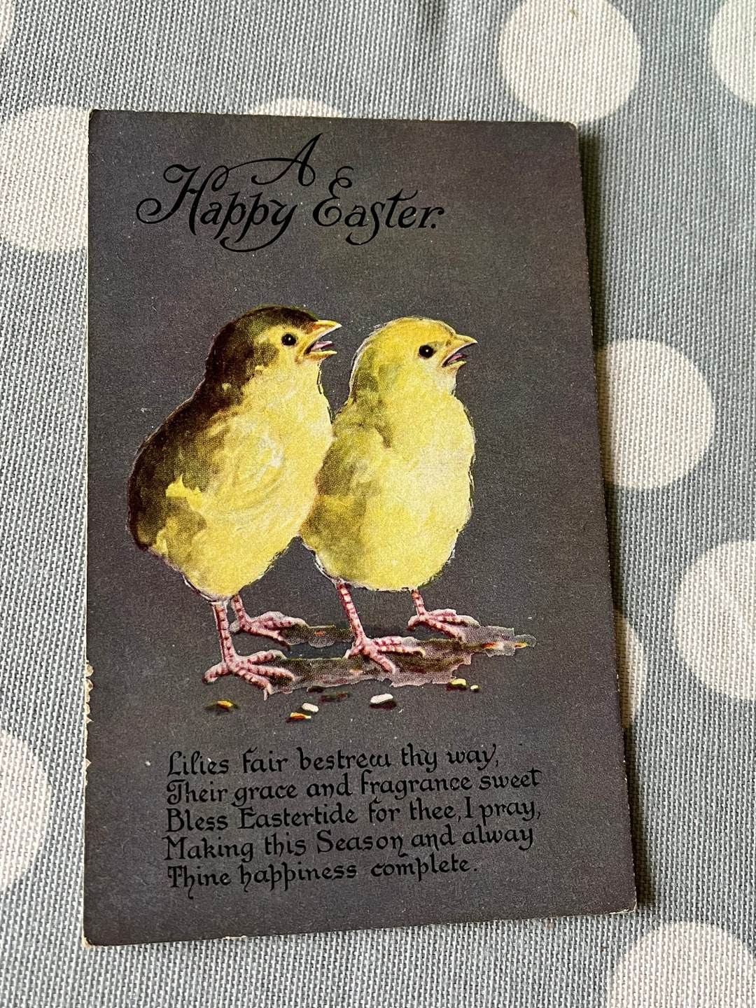 Vintage Easter Card/happy Easter Greeting Card/printed in England ...