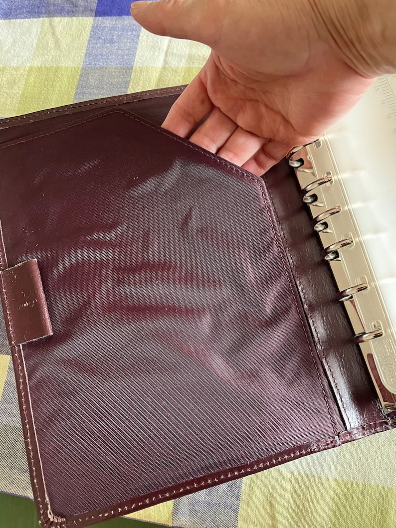 Vintage Day-timer Leather Planner: 7-ring Binder, Desk Size, Made in ...