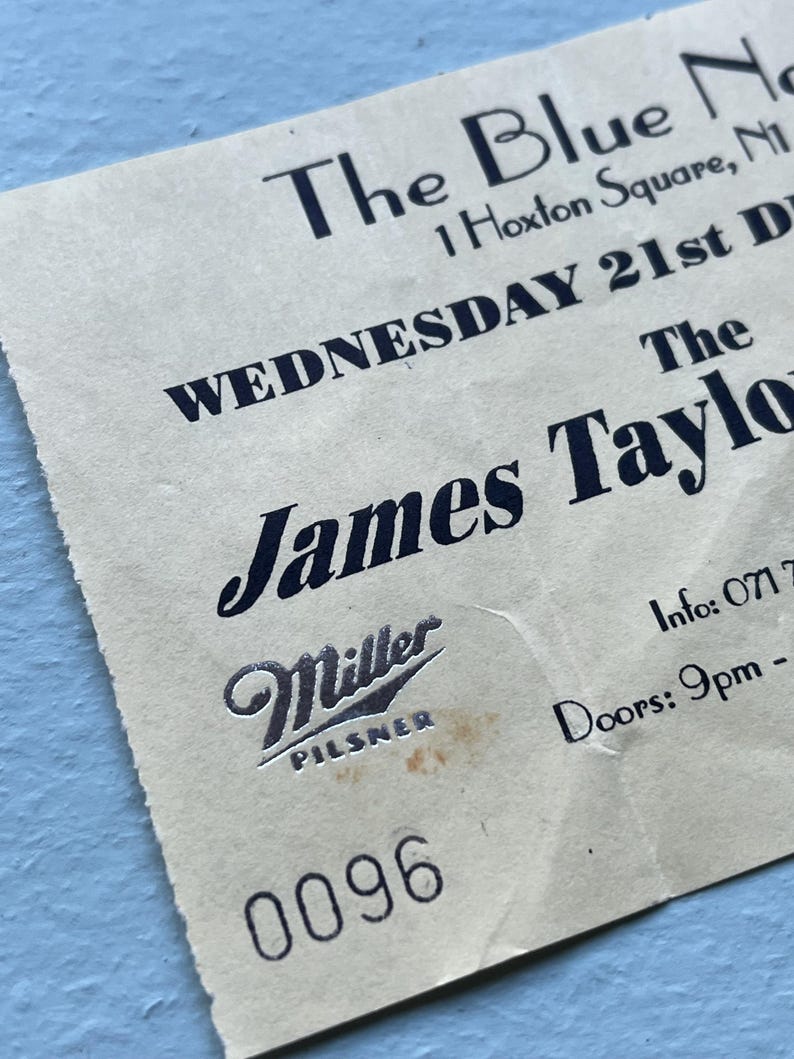 James Taylor Quartet Ticket: 1994 Blue Note London Gig, Acid Jazz ...