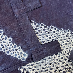 Japanese Noren Curtain/indigo Blue Shibori Tie Dye Doorway Cotton Panel ...