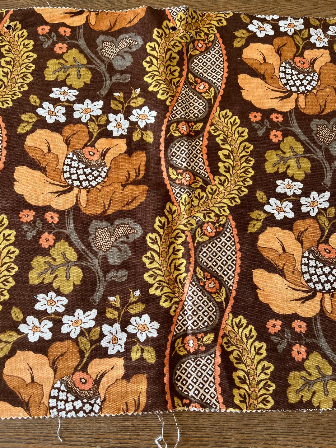 Vintage Sanderson Remnants/fabric/large Floral Patterns/sanderson ...