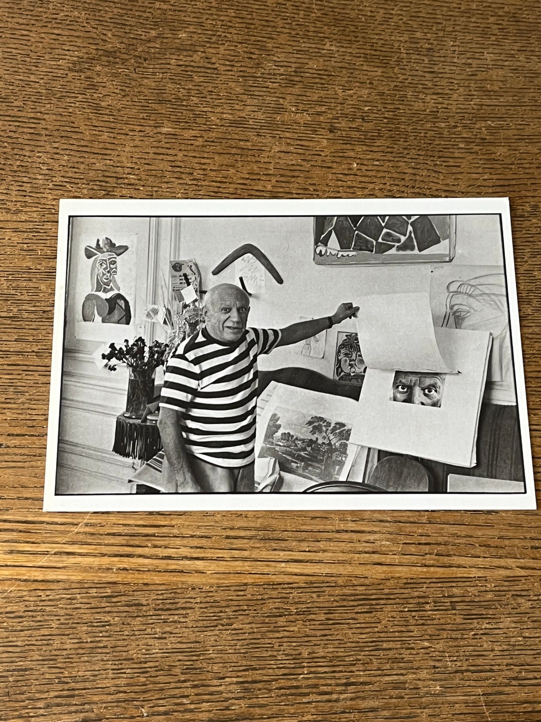 Pablo Picasso - 1957 Black and White Postcard/rene Burri Photo Postcard ...