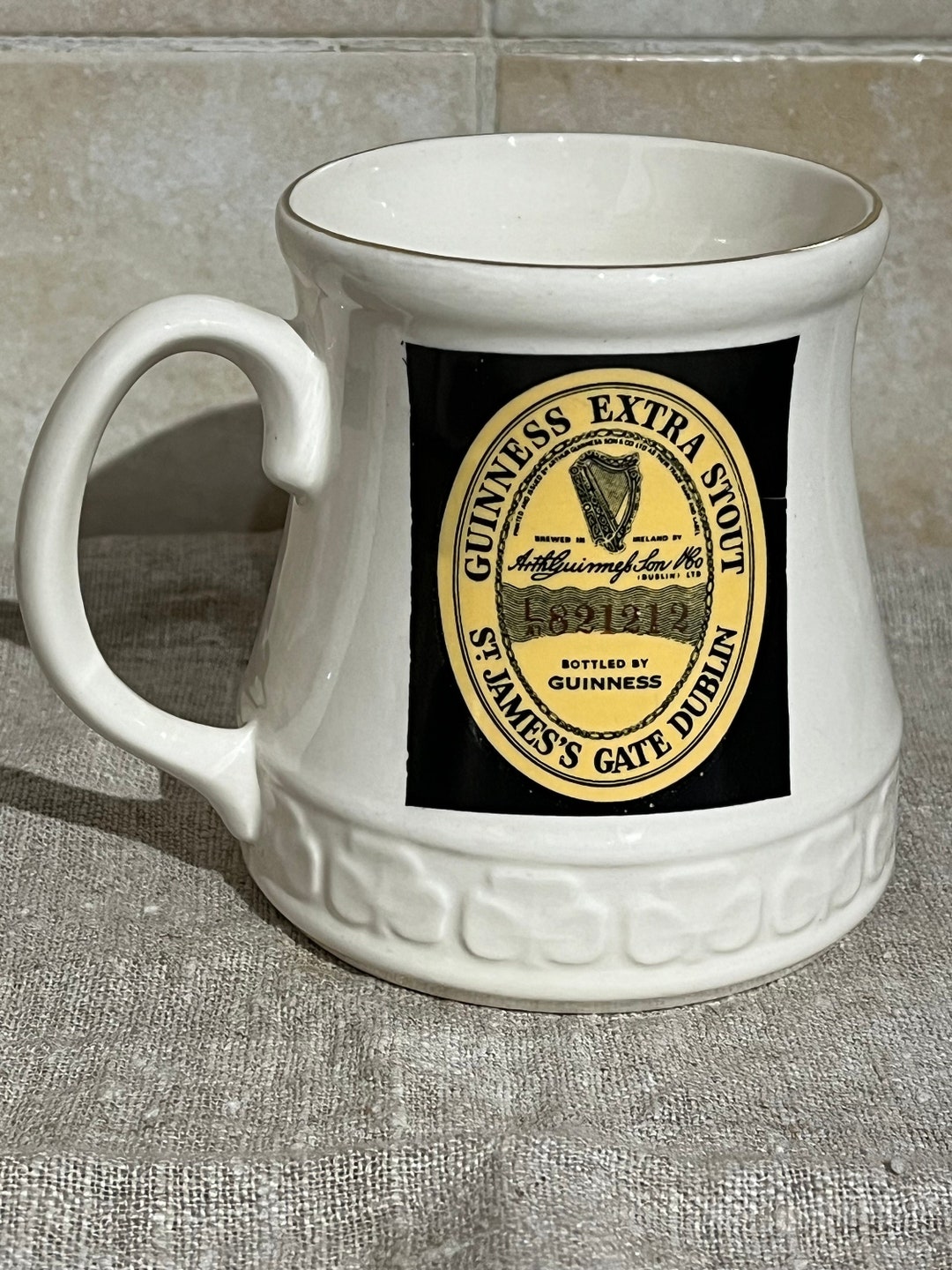 GUINNESS Tankard/guinness Mug/single Handled Guinness Tankard/guinness ...