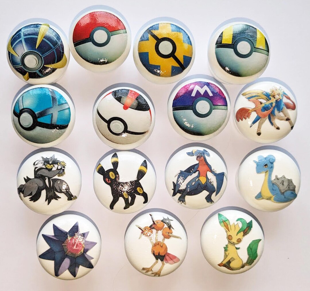 POKEMON! CHARACTERS Price per Knob - Pikachu Super Mario Hand Crafted ...