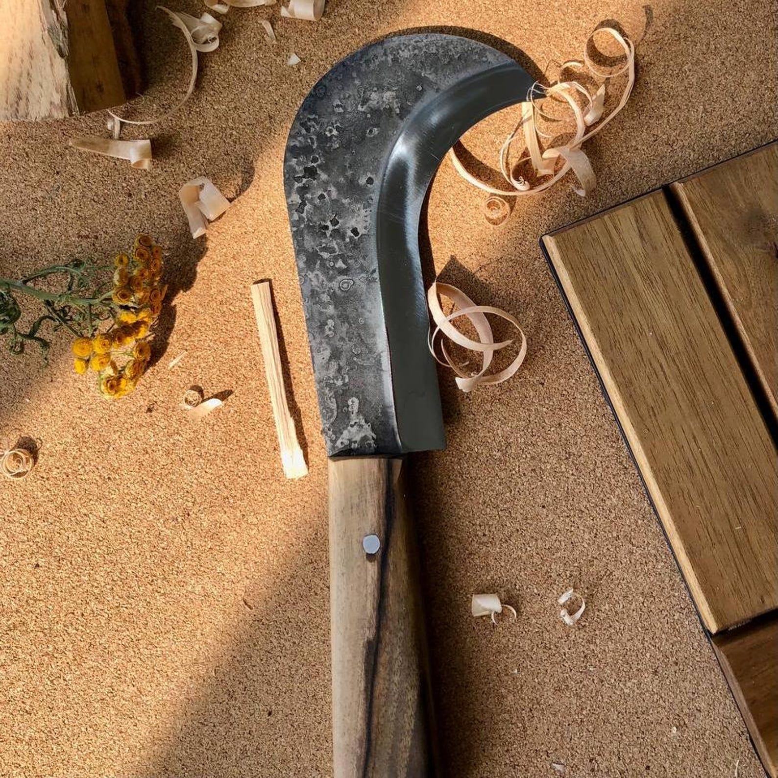 Hand Forged Sickle, Short Blade Machete, Knife for Hunting With High ...