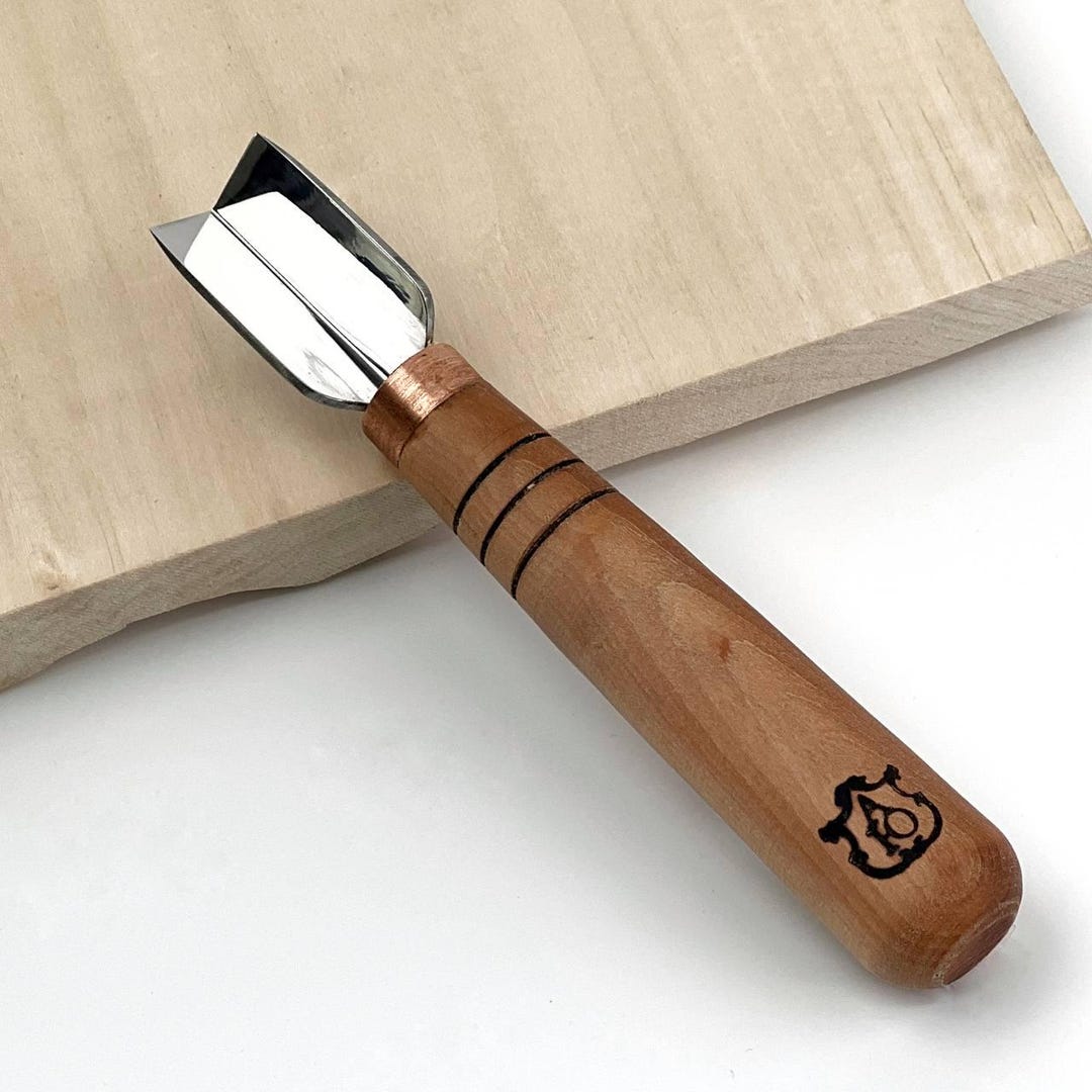 Short V-parting Chisel, Woodcarving Tool, Geometric Pattern Carving ...