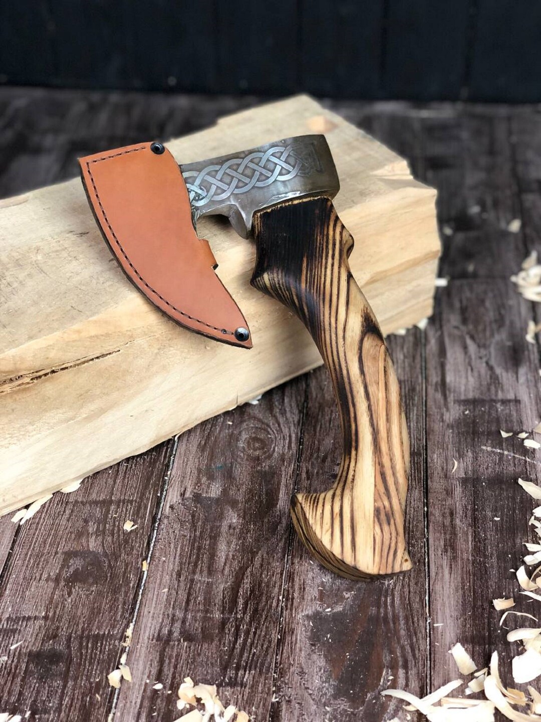 Hand Forged Viking Axe, Carbon Steel Engraved Axe, God of War Axe ...