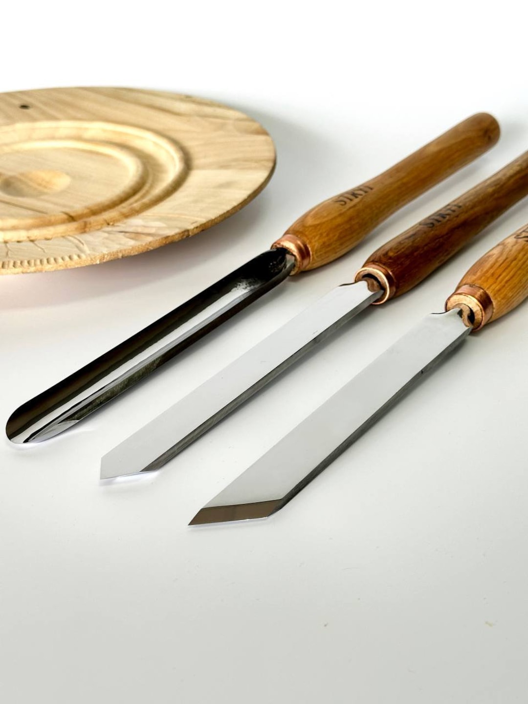 Forged Steel Wood Turning Tools Set, Wood Carving Set 3pcs, Straight ...