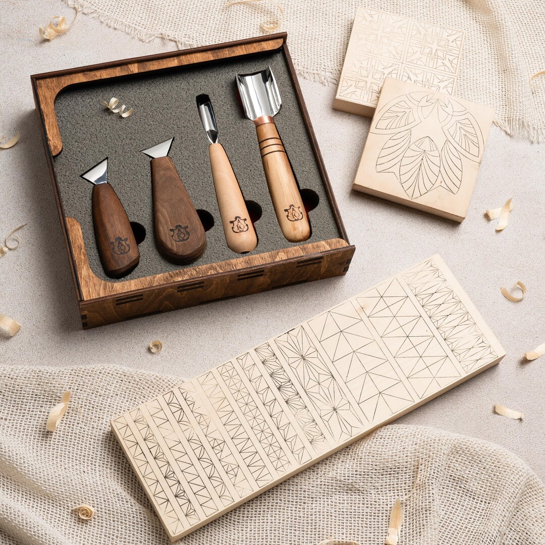 Woodworking Kit, DYI Kit, Chip Carving Kit, , Swallowtail Knife, Gift ...