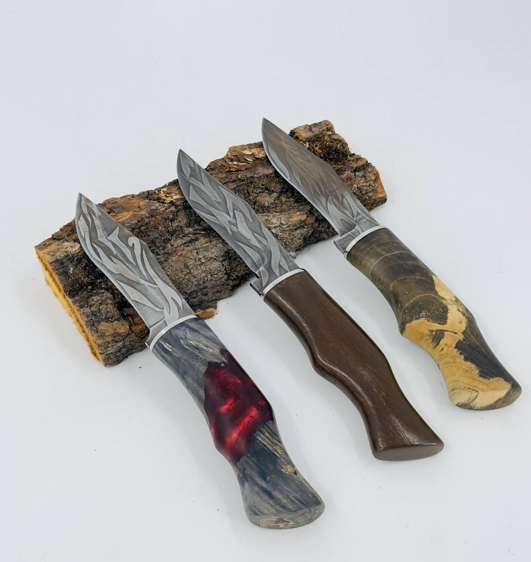 Camping Knife, Unique Knife, Double-sided Blade, Art Knife STRYI Profi ...