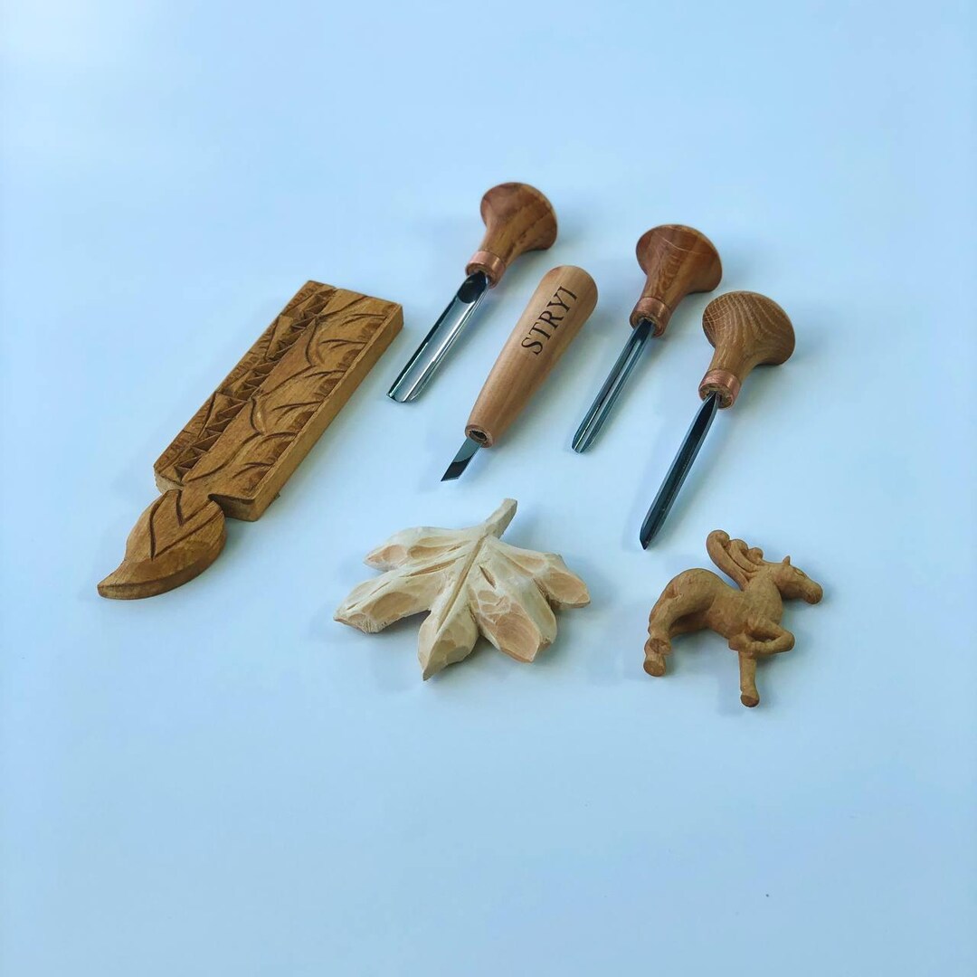 Palm Carving Chisel Gift Box, Set of 4 Palm Chisels for Detailed ...