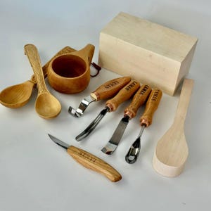 Spoon and Bowl Carving Kit, Stryi Carving Tools, Wood Carving Kit ...