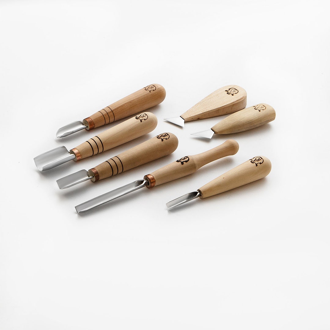 Set of 7 Wood Carving Tools, Wood Craft Tools, Chip Carving Set, Craft ...