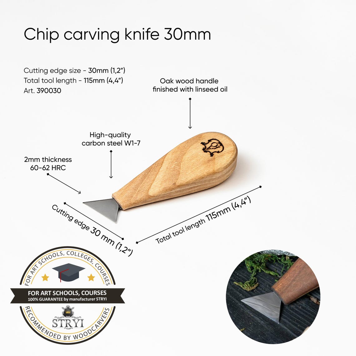 Swallowtail Woodcarving Knife, 30mm Chip Carving Tool - Etsy