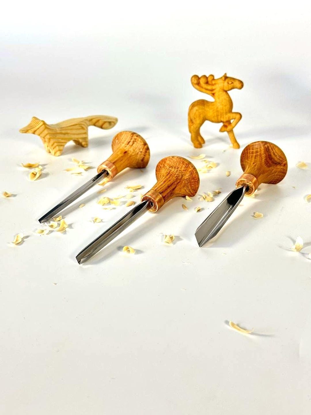 Palm Chisel, V-tool 60 Degrees, Wood Carving Tools, Chisels & Gouges, Forged Steel Tools, Gift ...