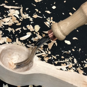 Gouge Long Bent Chisel STRYI, 5g Profile, Profi Woodcarving Tools ...