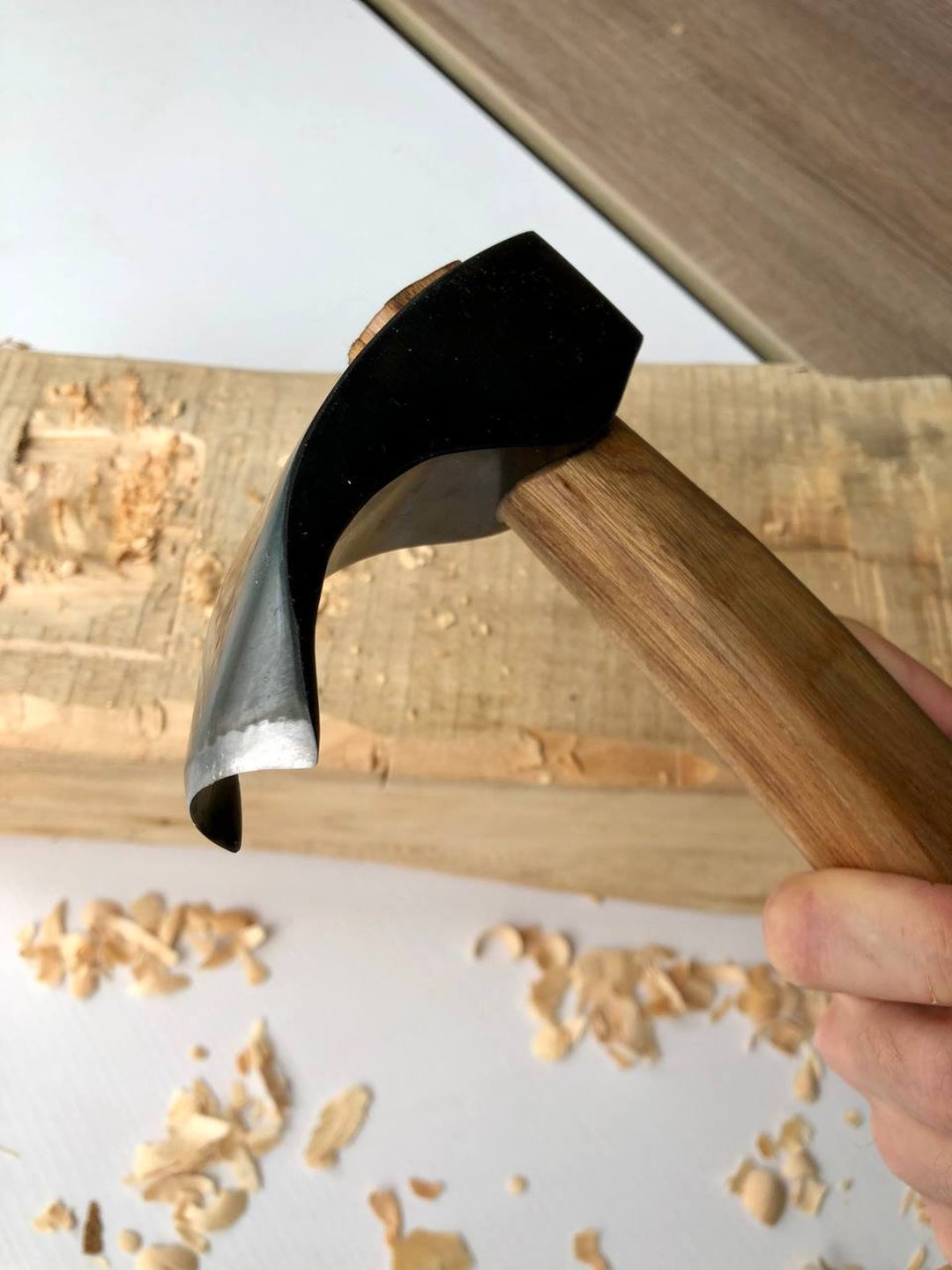 Forged Carbon Steel Adze, Oak Handle Wood Carving Tool - Etsy