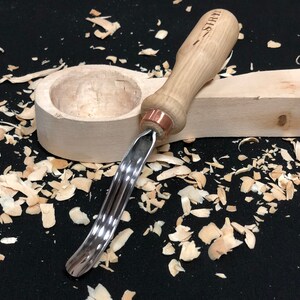 Gouge Long Bent Chisel STRYI, 5g Profile, Profi Woodcarving Tools ...