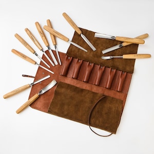 Personalized Hobby Set of 12 Gouges, Straight and Bent Gouges in Case ...