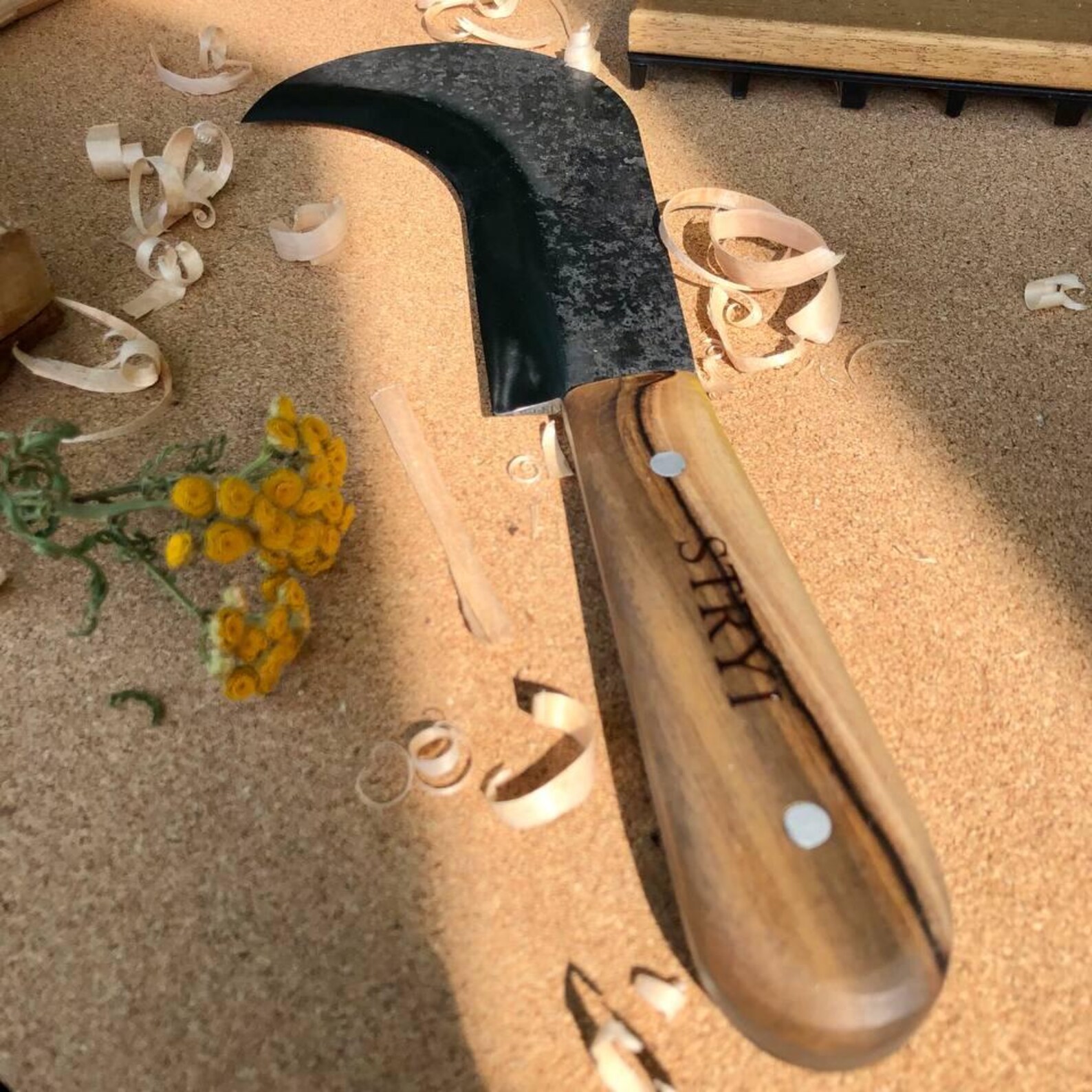 Hand Forged Sickle, Short Blade Machete, Knife for Hunting With High ...