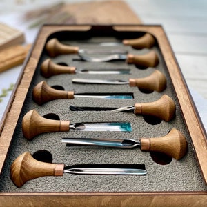 Micro Chisels Set of 10 Chisels for Micro Carving, Chisels for Hobby ...