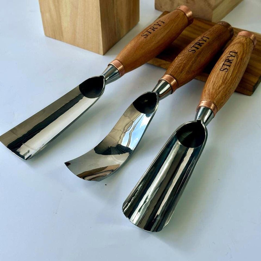 Large Chisels Set STRYI, Woodworking Tools, Forged Carving Tools, Large ...