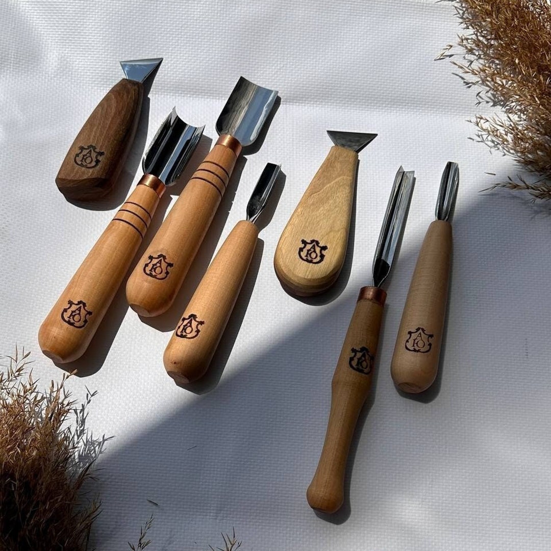 Set of 7 Wood Carving Tools, Wood Craft Tools, Chip Carving Set, Craft ...